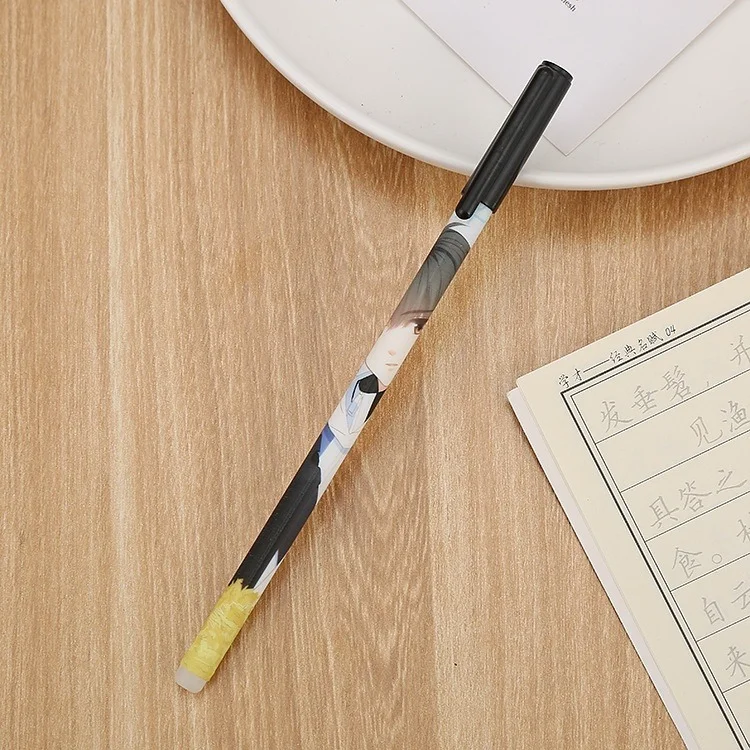 Auto Eraser Pen Creative Stationery Kawaii Erasable Gel Pen Cartoon ...