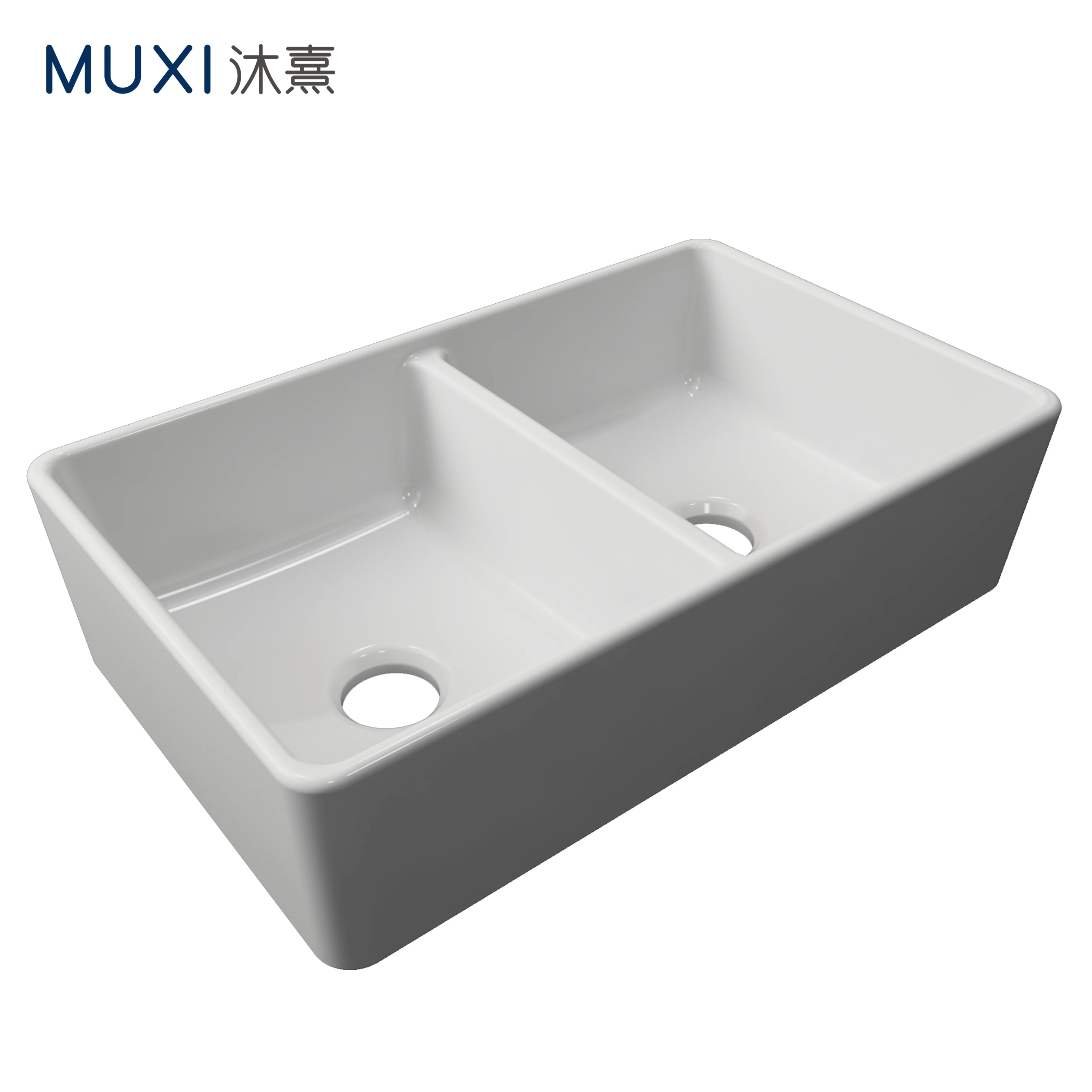 Modern White Color Farmhouse Sink Deep Porcelain Apron Kitchen Sink ...