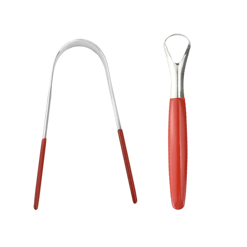 Stainless Steel U-Shaped Tongue Scraper Non-Slip Handle Tongue Coating ...