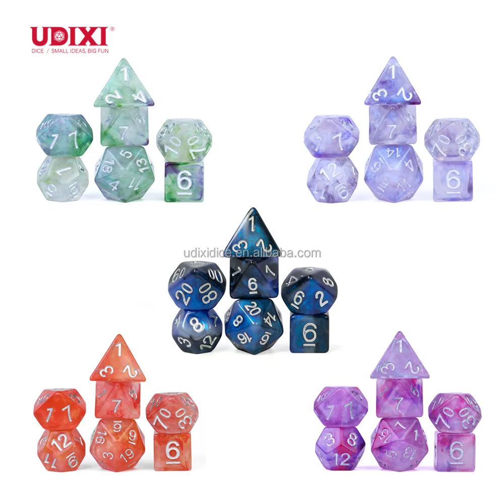 Udixi Plastic Polyhedral Custom Logo Rpg Dungeons And Dragons Resin ...