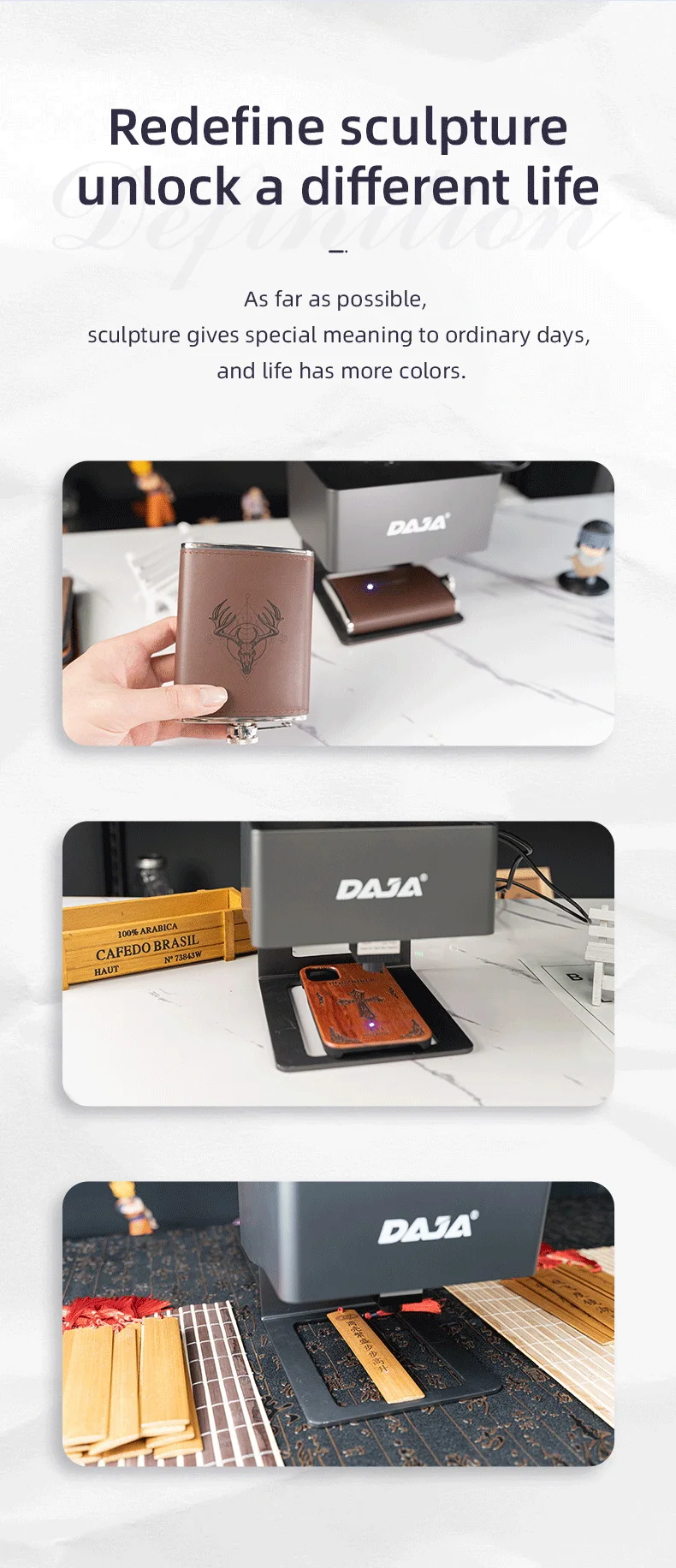 DAJA DJ6 Portable Laser Engraving Machines for DIY Marking