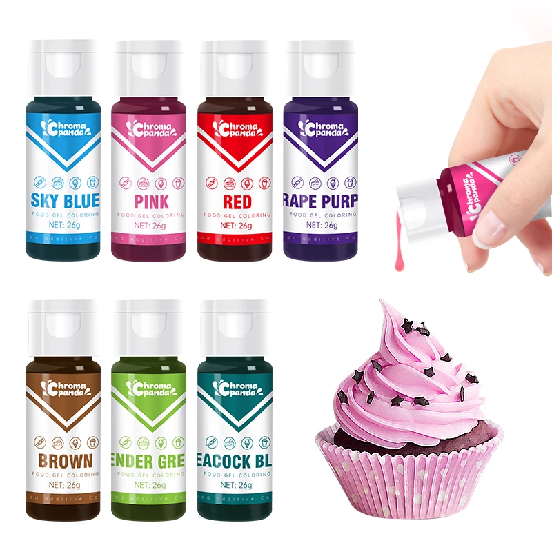 High Concentrated Food Grade Gel Pigment 26g Muti-colors Icing Baking ...