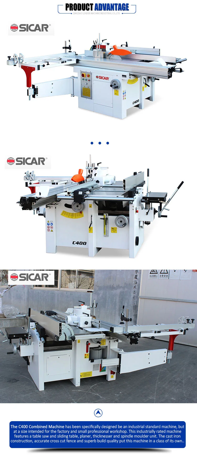 SICAR C400 - Versatile Woodworking Machine with European Quality