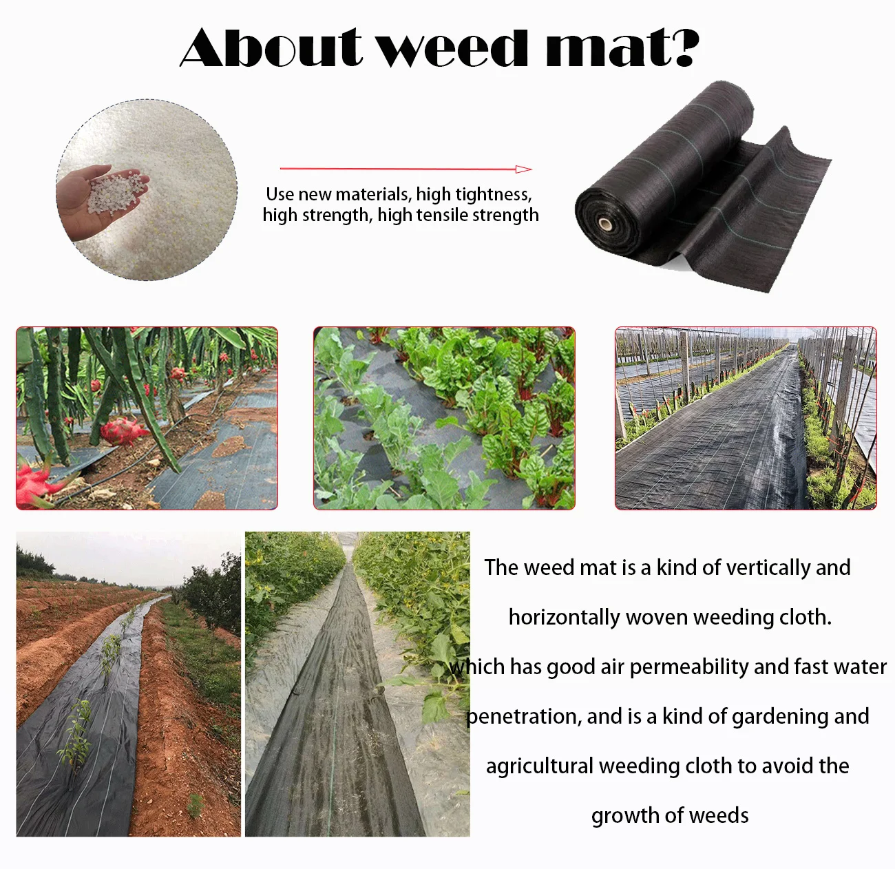 Weed Cloth Garden Landscaping Cloth Ground Cover Sheet Weed Anti-grass ...