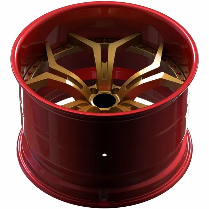Offroad Car Deep Dish Red 2 Pcs Forged Alloy Mag Wheels Rims 19 20 Inch ...