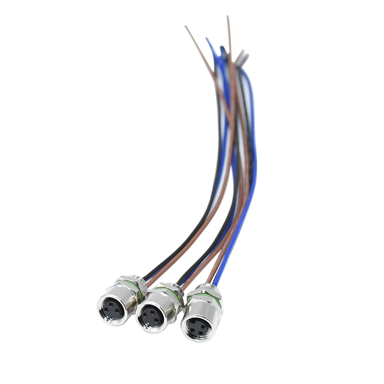 M8 Circular Connector 3 Pin a Coded Solder Industrial Rear Fastened ...