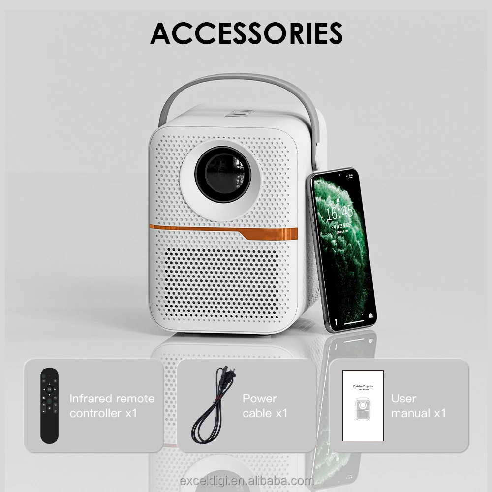 New Lcd Projector 6k Resolution 3d Micro Short Throw Led Mini Projector ...