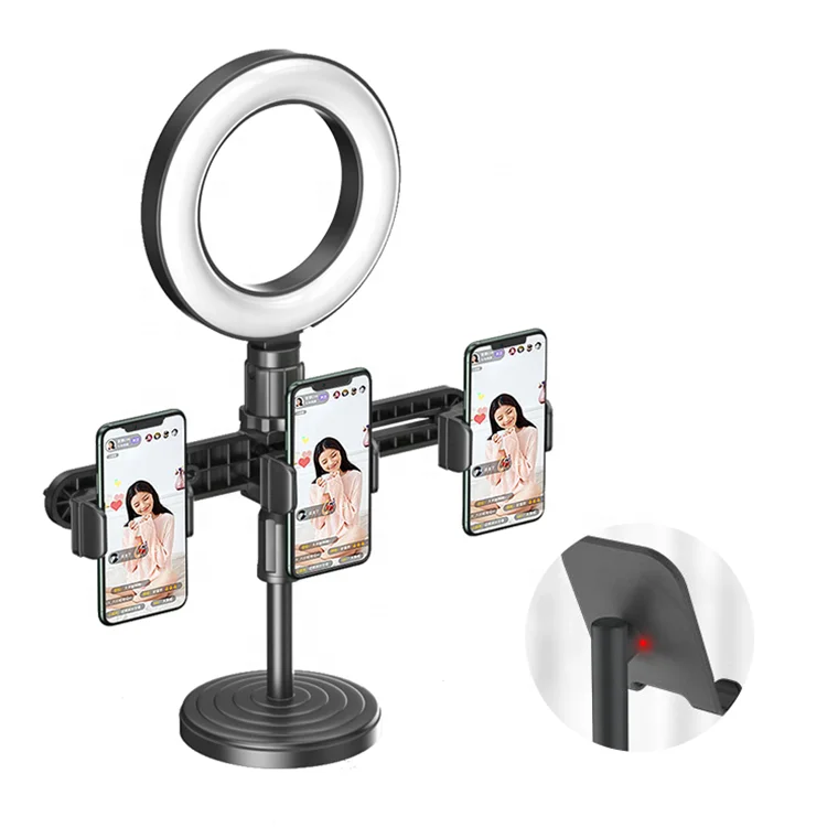 Universal Multi-Position Desk Phone Holder Led Ring Light With Stand ...