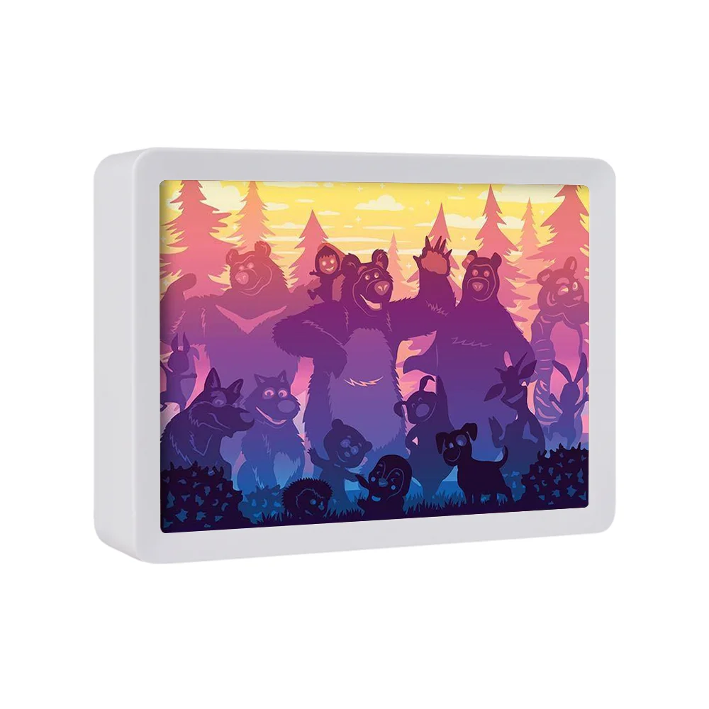 Cartoon Box Masha And The Bear Shadow Box Frame Plastic Frames For ...