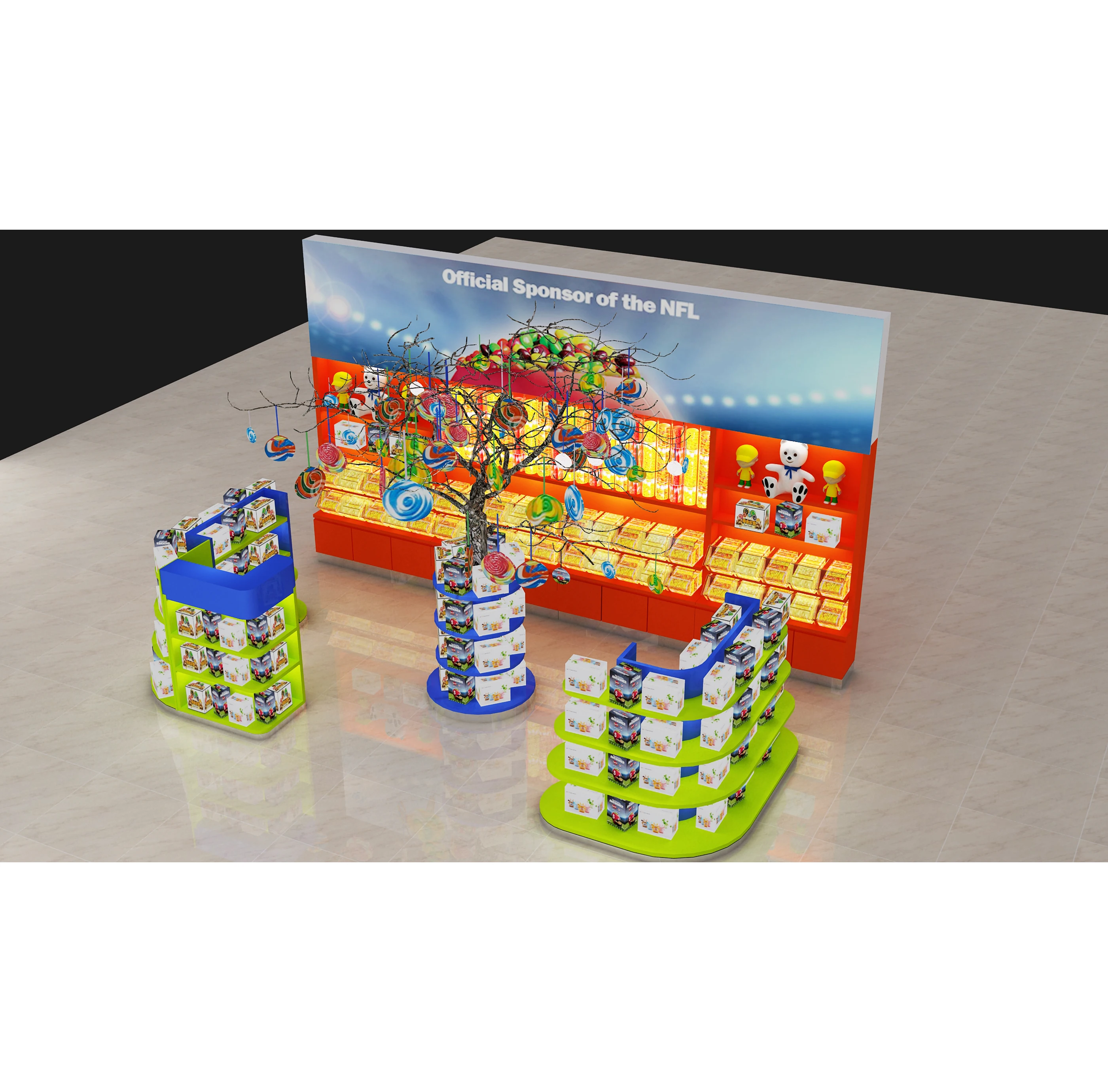 Shopping Mall Toy Display Kiosk For Children Kids Toys Display Counter ...