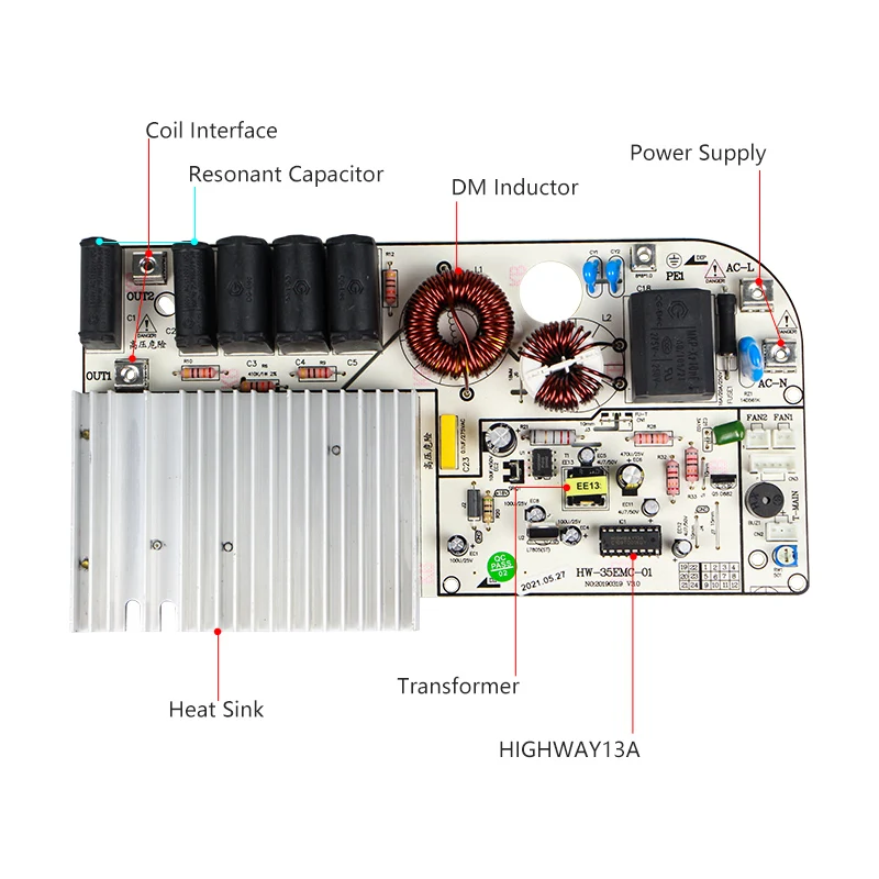 Induction Cooker Spare Parts - 1800W/3500W Induction Cooktops