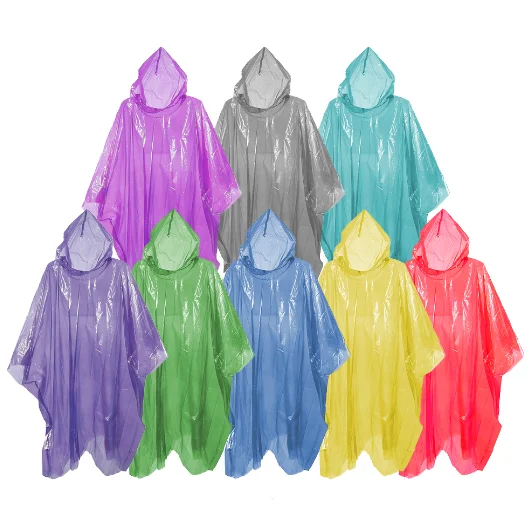 Portable Disposable Emergency Plastic Waterproof Raincoat Pe Poncho For ...