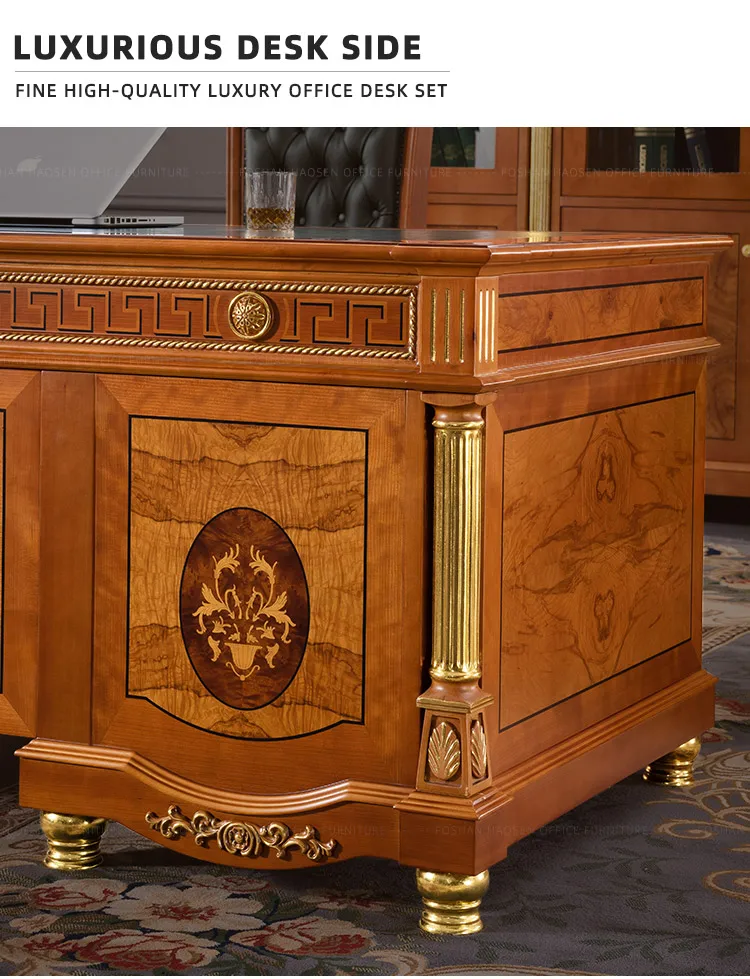 Luxury Classic Office Furniture - Executive Desk with Drawers