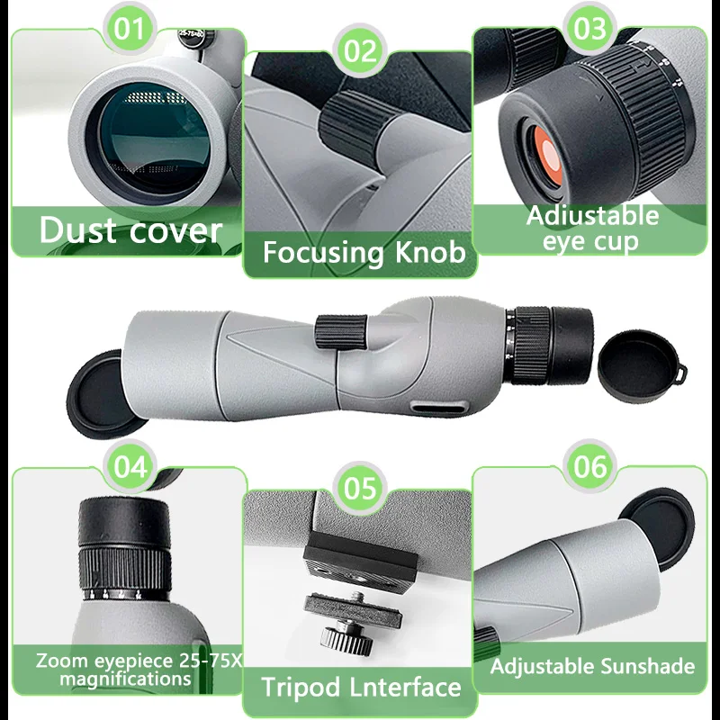 Powerful Spotting Scope Zoom Telescope Binoculars Bak4 Fmc Waterproof ...