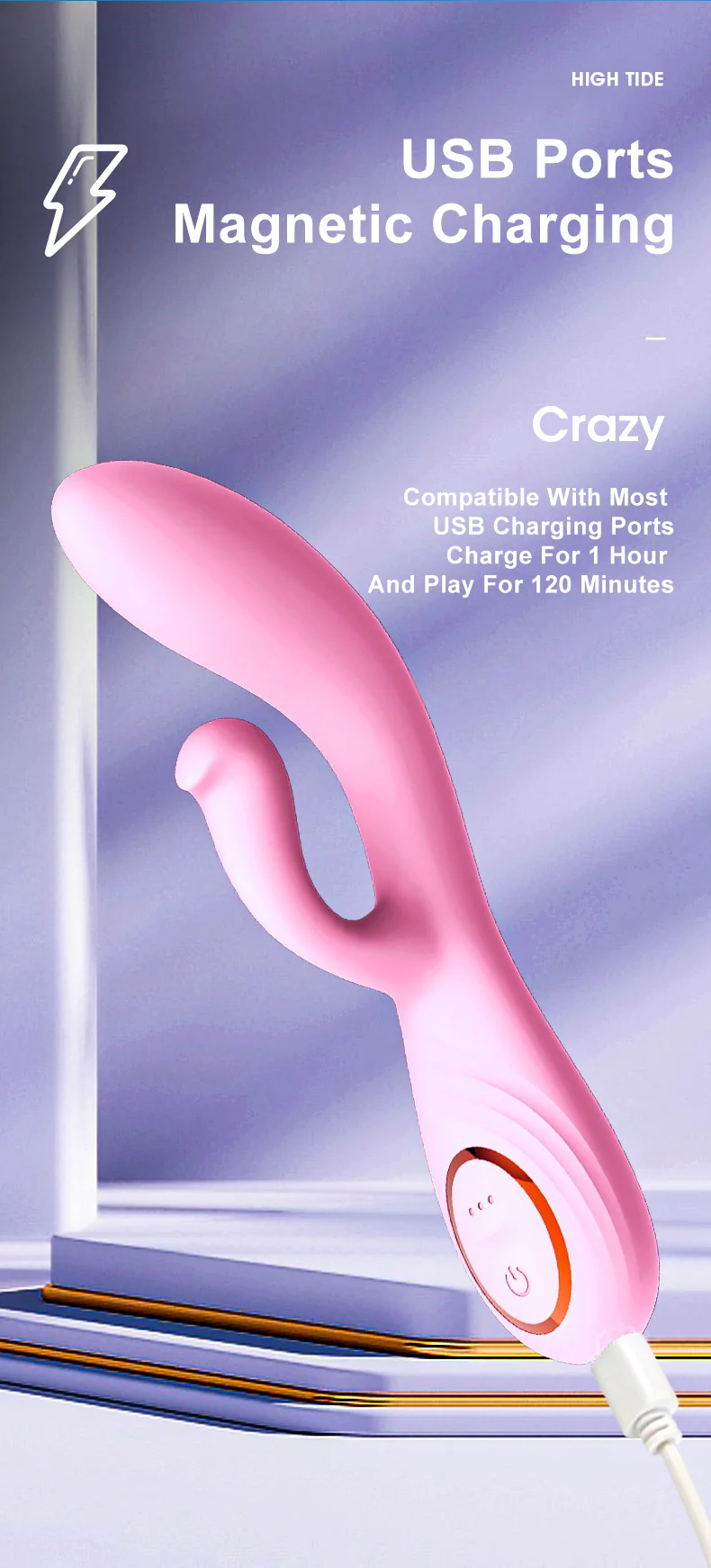 12 Frequency Dual Motor Rabbit Vibrator Japanese Girl Sexy Hot Vibrator