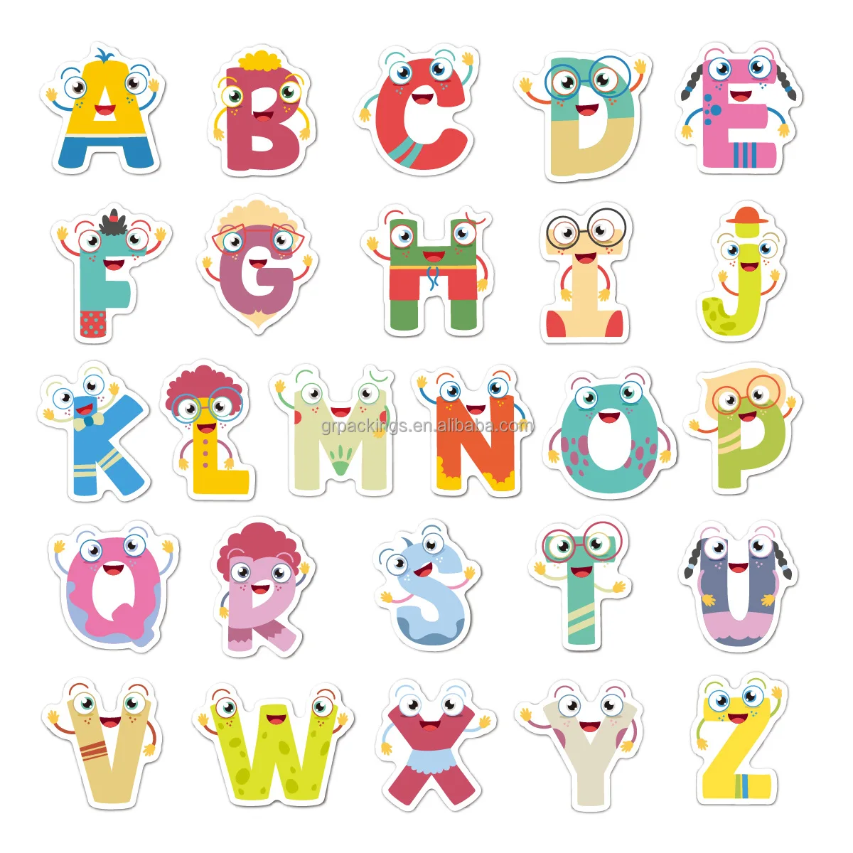 52 Cute Letter Stickers - Perfect for DIY Decor Projects