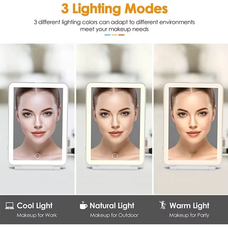 New Ipad Mini Makeup Mirror with Light - Portable & Versatile