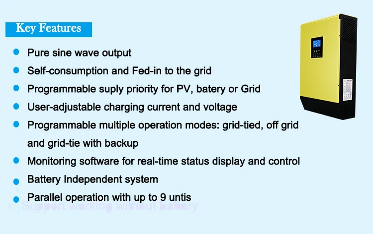 5 Kw Solar Inverter for off Grid Hybrid Systems - Sunboost