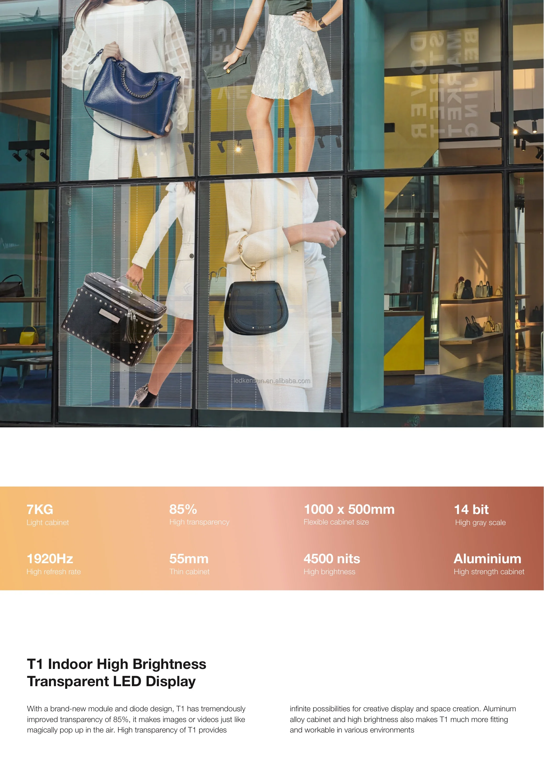 Transparent Led Wall Displays Indoor Brightness P2.6 P3.91 High ...