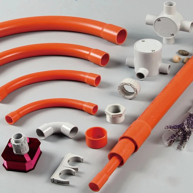 Orange Colour Pvc Plastic Conduit Heavy Duty (hd) 22 Degree Sweep Bend ...
