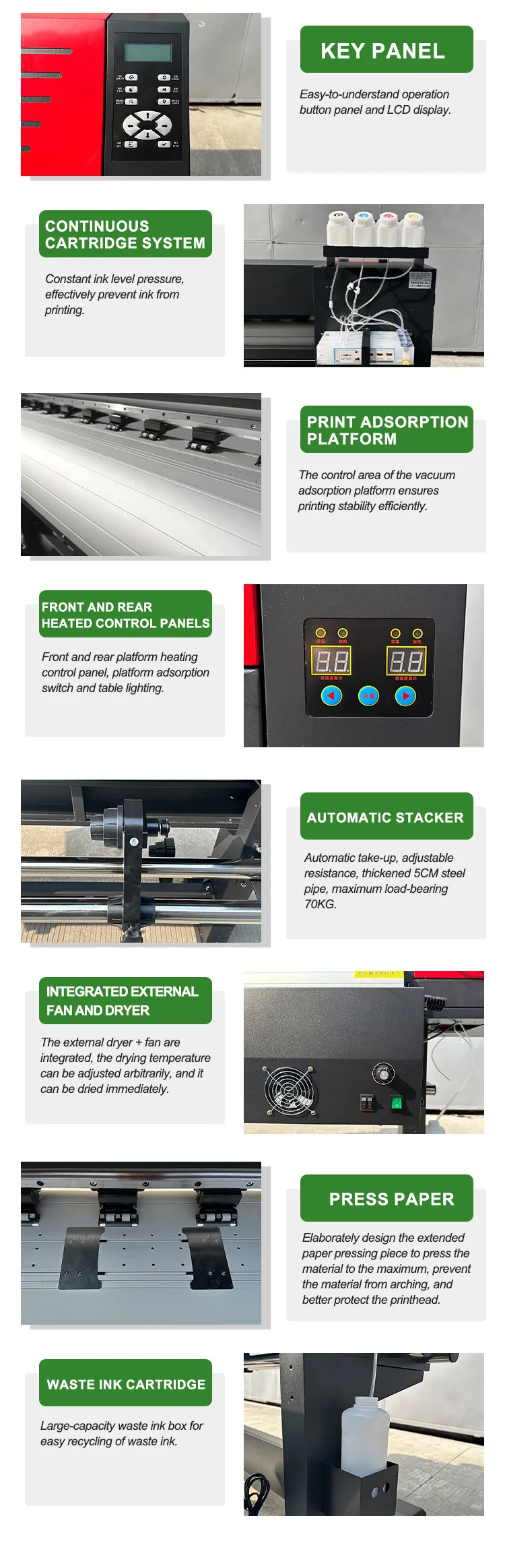 High Quality Eco Solvent Printer Printer 1.3m/1.6m/1.9m Xp600/i3200 ...