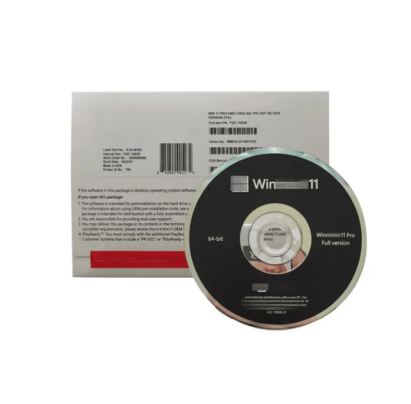 Windows 11 Pro OEM DVD Pack with 100% Online Activation & Fast Shipping