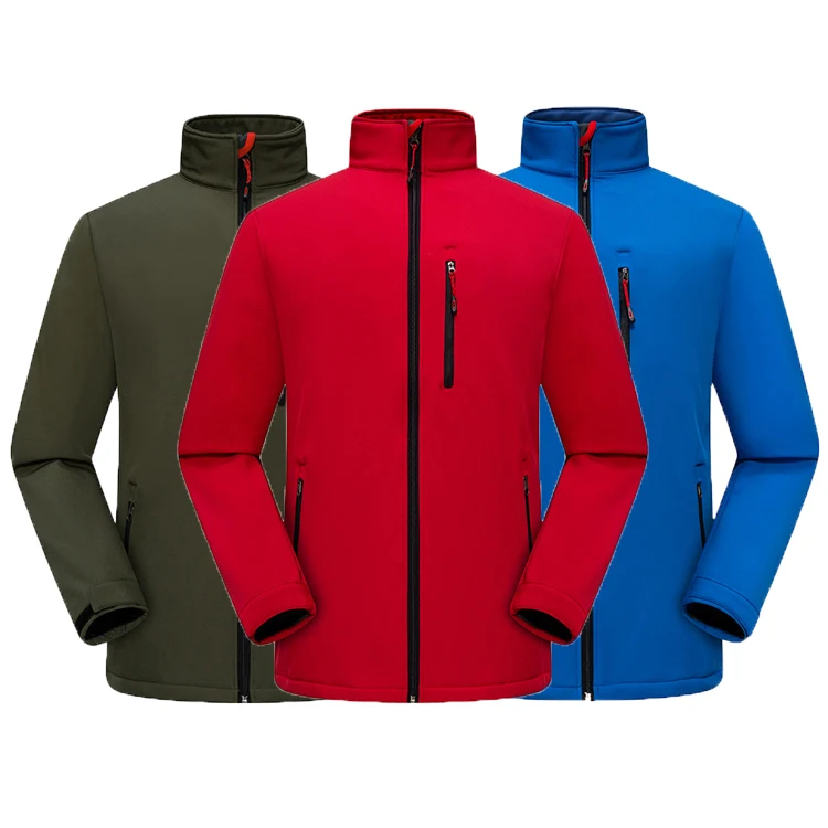 New Softshell Jacket Custom Design Winter Work Wear Men Windproof Waterproof Zip Up Soft Shell ...