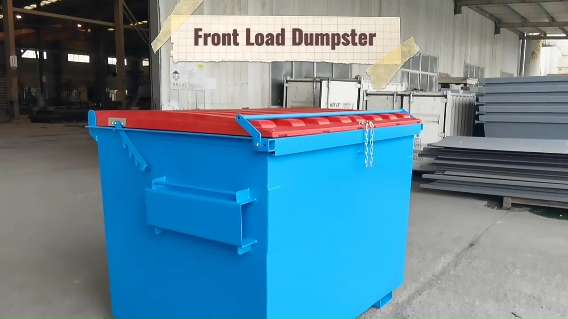 2-4 Cubic Yard Waste Management Waste Skip Dumpster Forklift Front Load ...