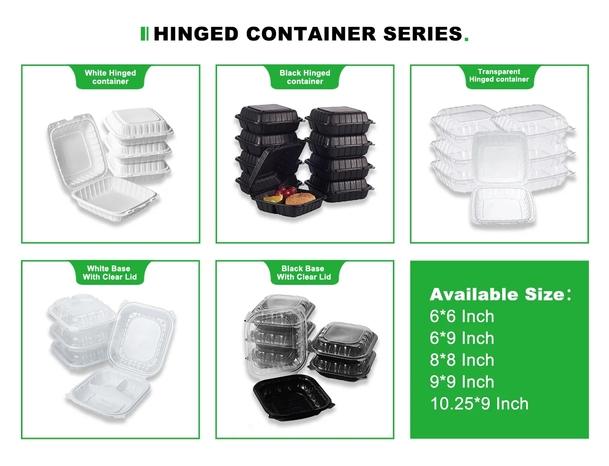 FULING 9x9x3 Inch MFPP Plastic Food Containers - Sustainable ...