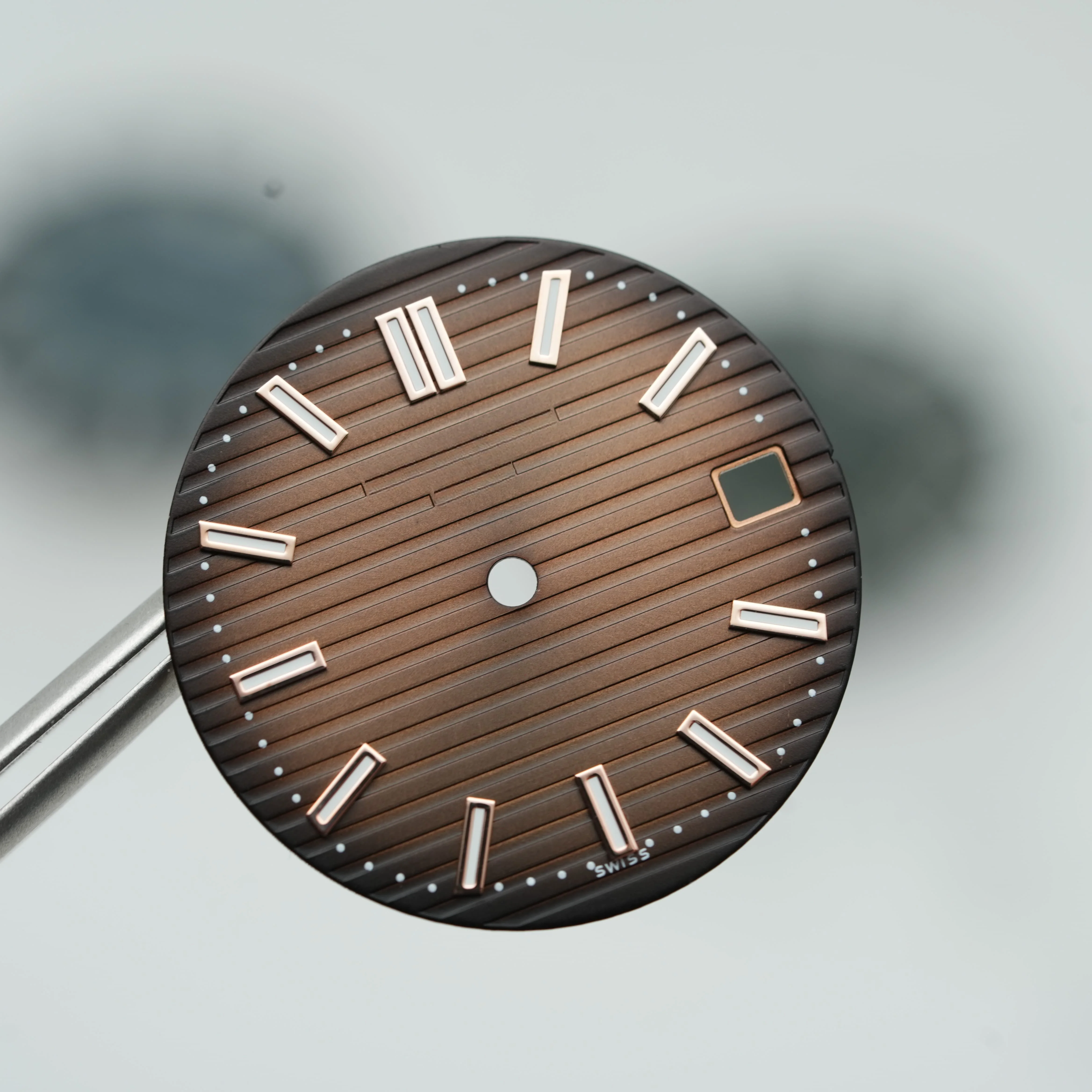 Rose Gold Watch Dial with Stainless Steel Case 324 Movement Compatible ...