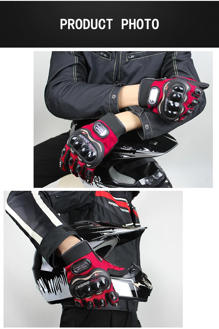 Four Seasons Universal Motorcycle Riding Gloves Breathable Full Finger ...