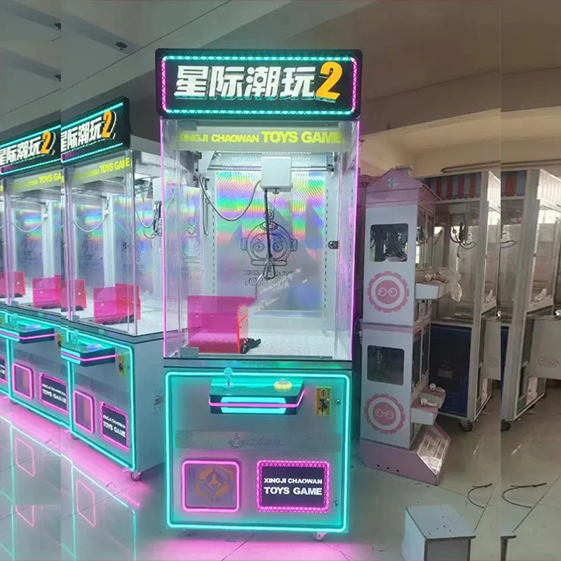 Coin Operated Toy Crane Claw Vending Arcade Teddy Bear Crane Game ...