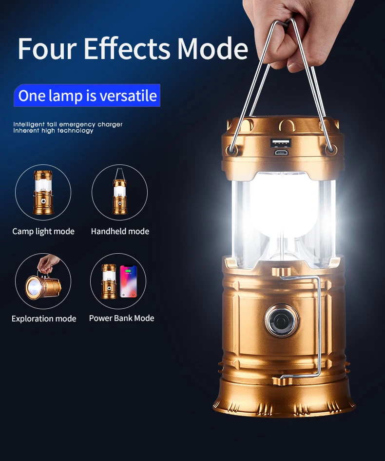 Multifunctional Solar Portable Telescopic Camp Lights Usb Rechargeable ...