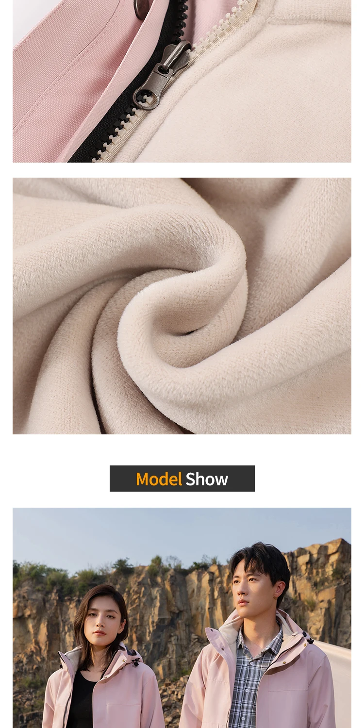 2 in 1 Waterproof High-Density Mink Fleece Lining Winter Clothing ...