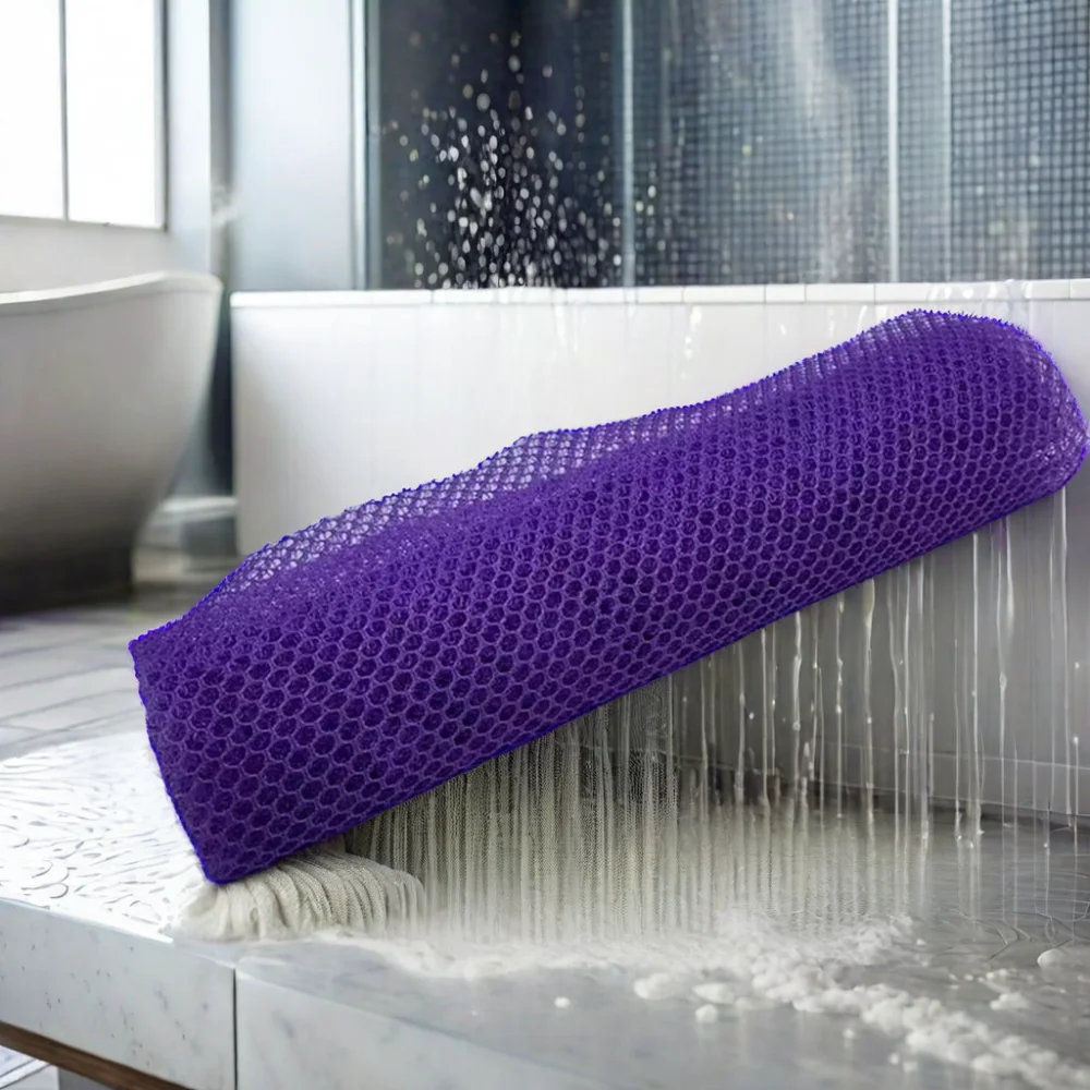 Multi-color Mesh Bath Sponge Nylon Shower Loofah Sponge Exfoliating ...