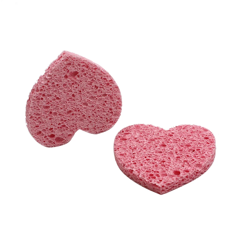 Heart Shape Compressed Facial Clean Sponge Biodegradable Water ...
