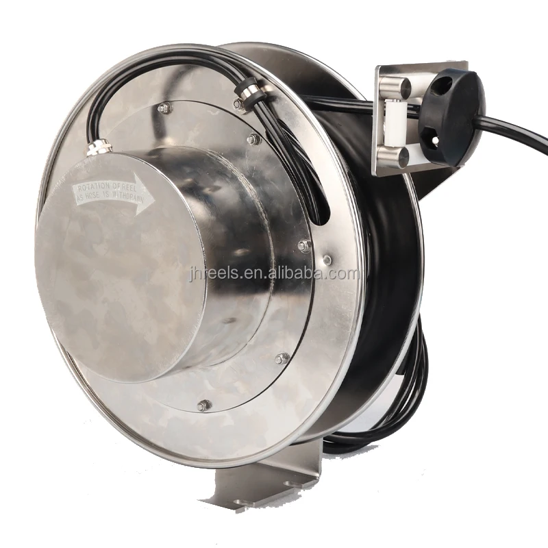 Spring Driven Cable Reel Rewind Type Stainless Steel Cable Reel ...