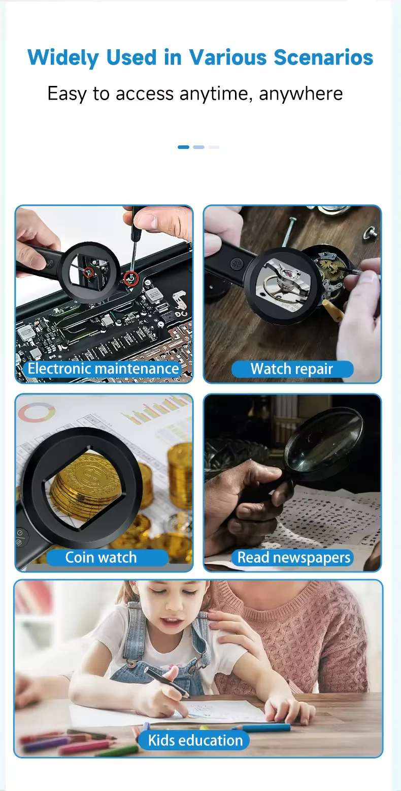 100x HM020 Digital Magnifying Glass - Perfect for PCB Inspection