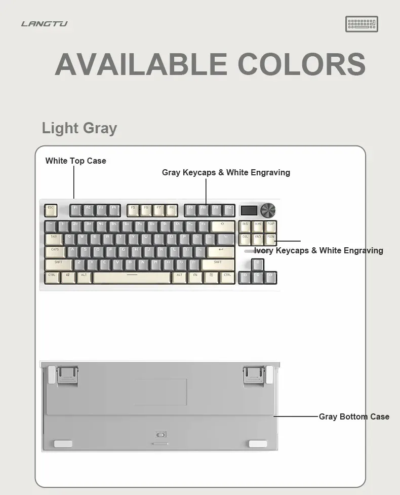 Langtu LT84 Mechanical Keyboard - RGB Backlit & Anti-ghosting
