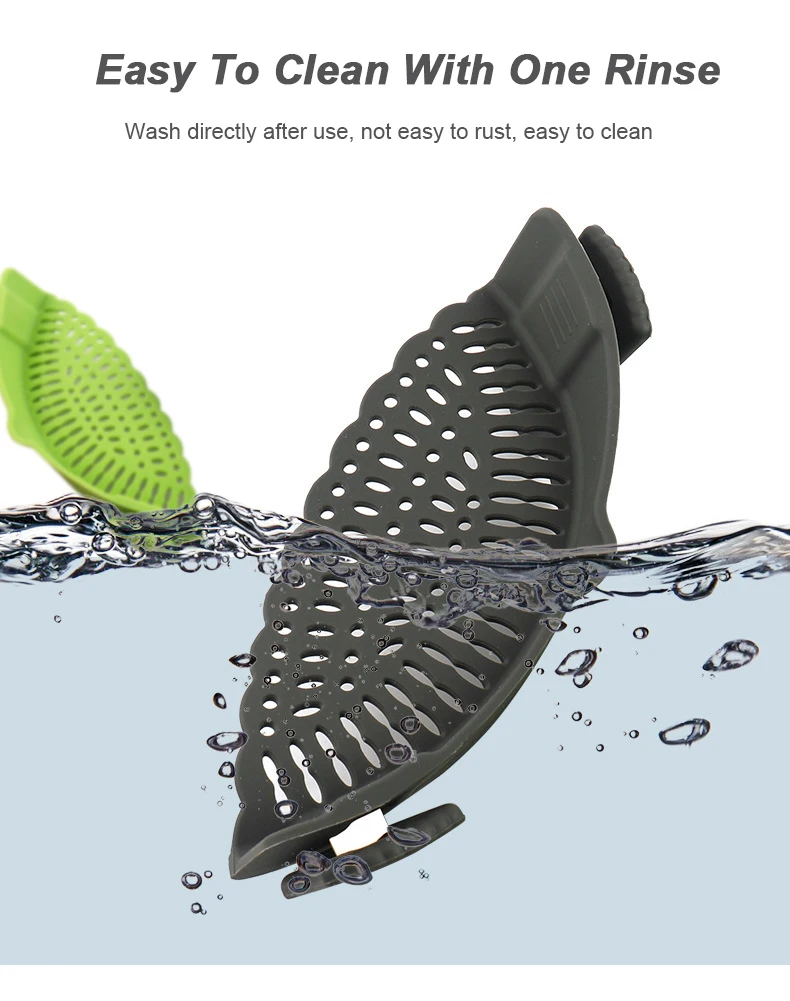 RAYBIN Kitchen Adjustable Silicone Strainer Clip-On for Pots - Eco ...
