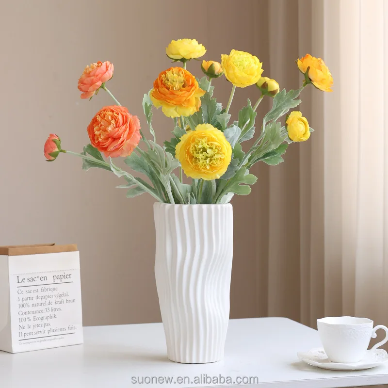 Sn-z2002 High Quality Photography Props Silk Flower Flocking 3 Heads ...