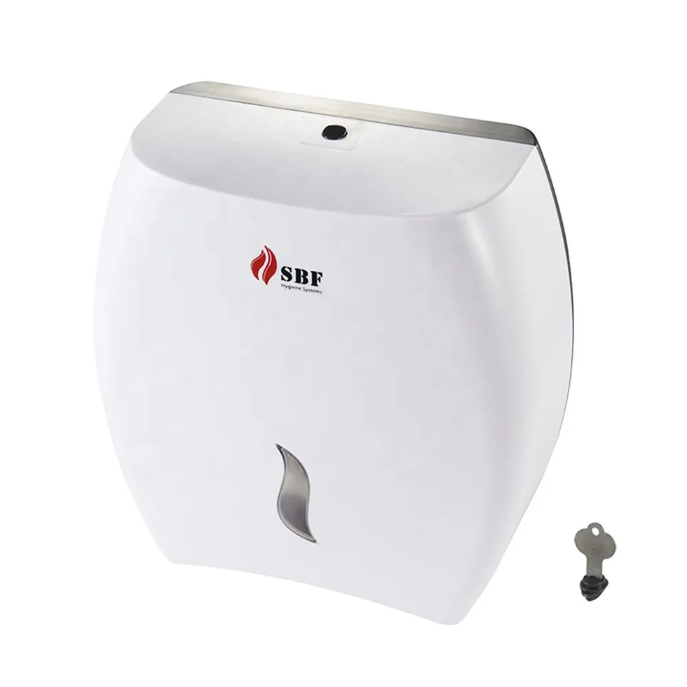Commercial Toilet Paper Large Roll Dispenser White With Public Toilet ...