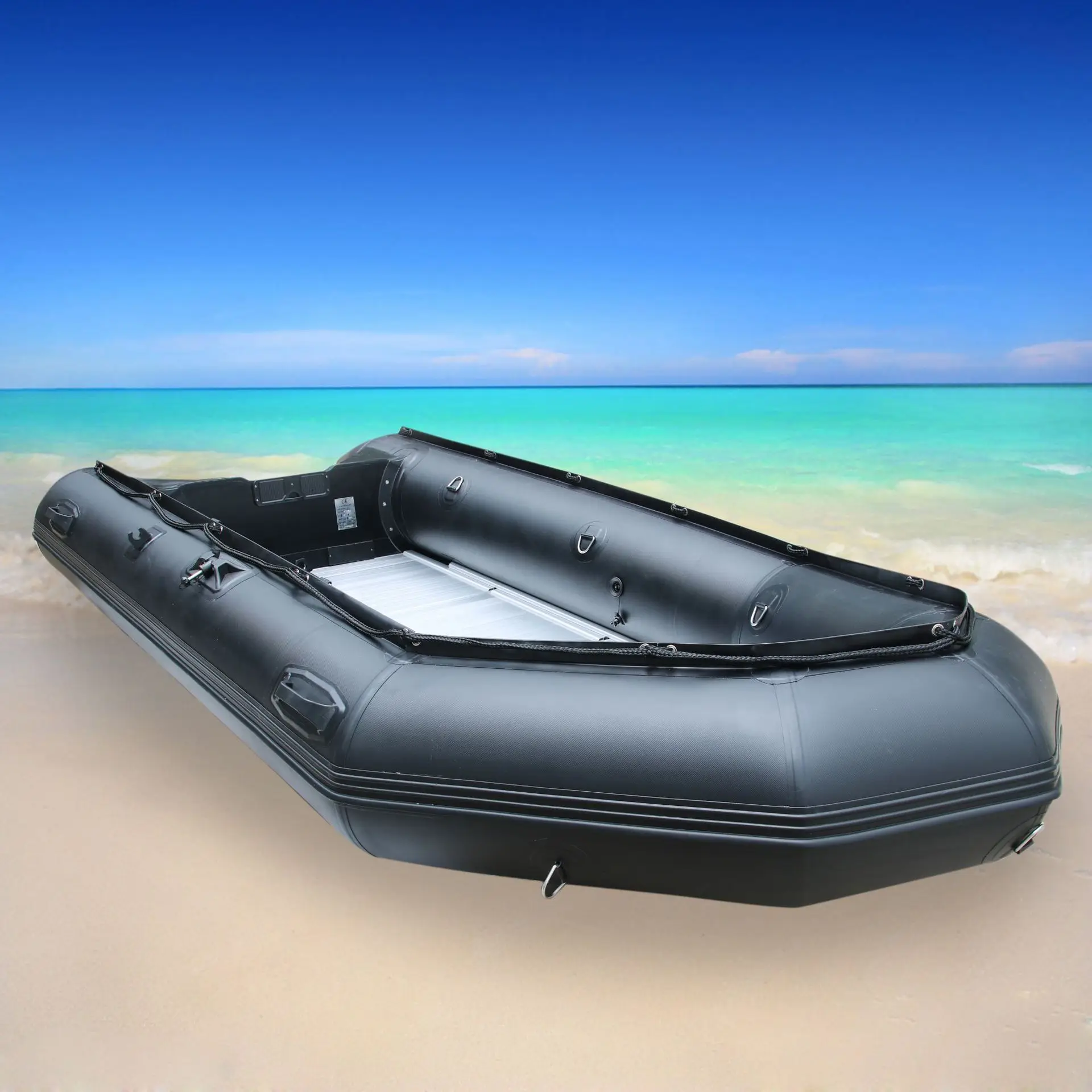 14ft 8 People Aluminum Floor Inflatable Boat With Inflatable Keel ...