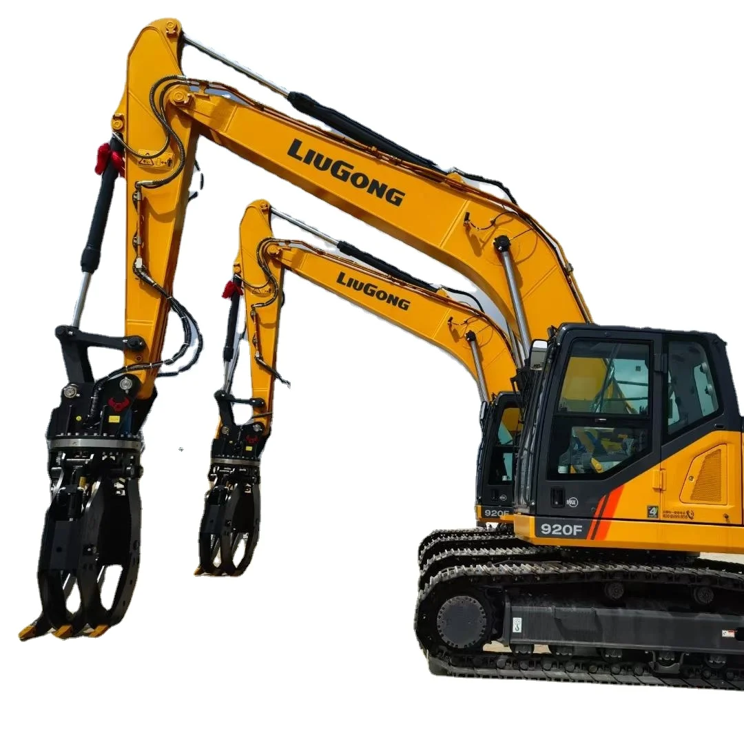 Excavator Backhoe Rotating Grapple For Logs Rock Stone Steel 3-25 Ton ...
