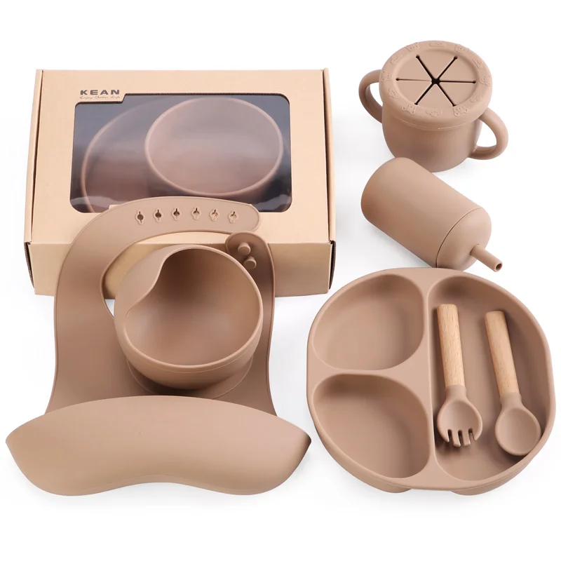 Kids Toddlers Weaning Eating Set - Eco-Friendly Silicone