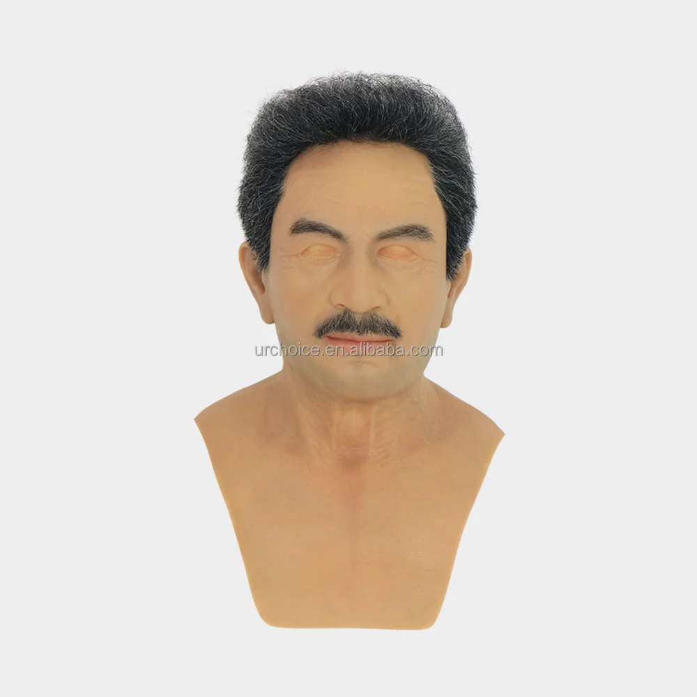 Realistic Silicone Male Head Mask for Cosplay & Crossdress