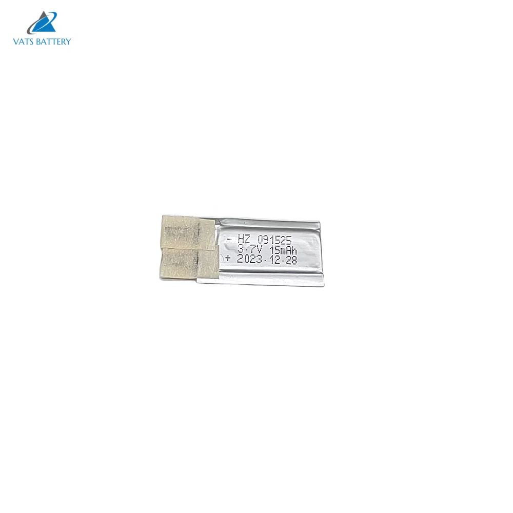 Factory 091525 Super Thin Battery 15mah 3.7v Rechargeable Flexible ...