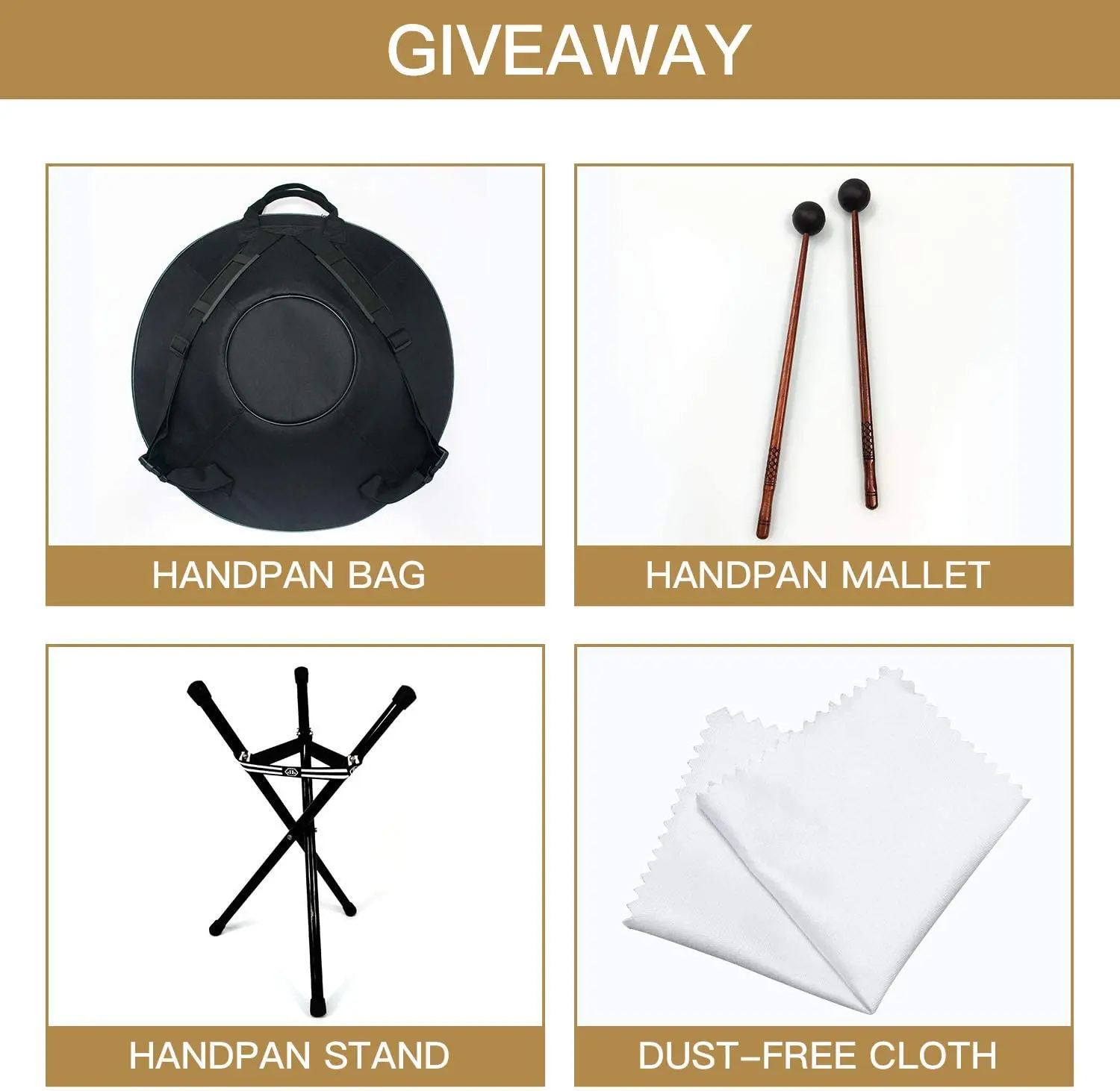 Deoukana Handpan - Durable 22 Inch Steel Drum in D Minor