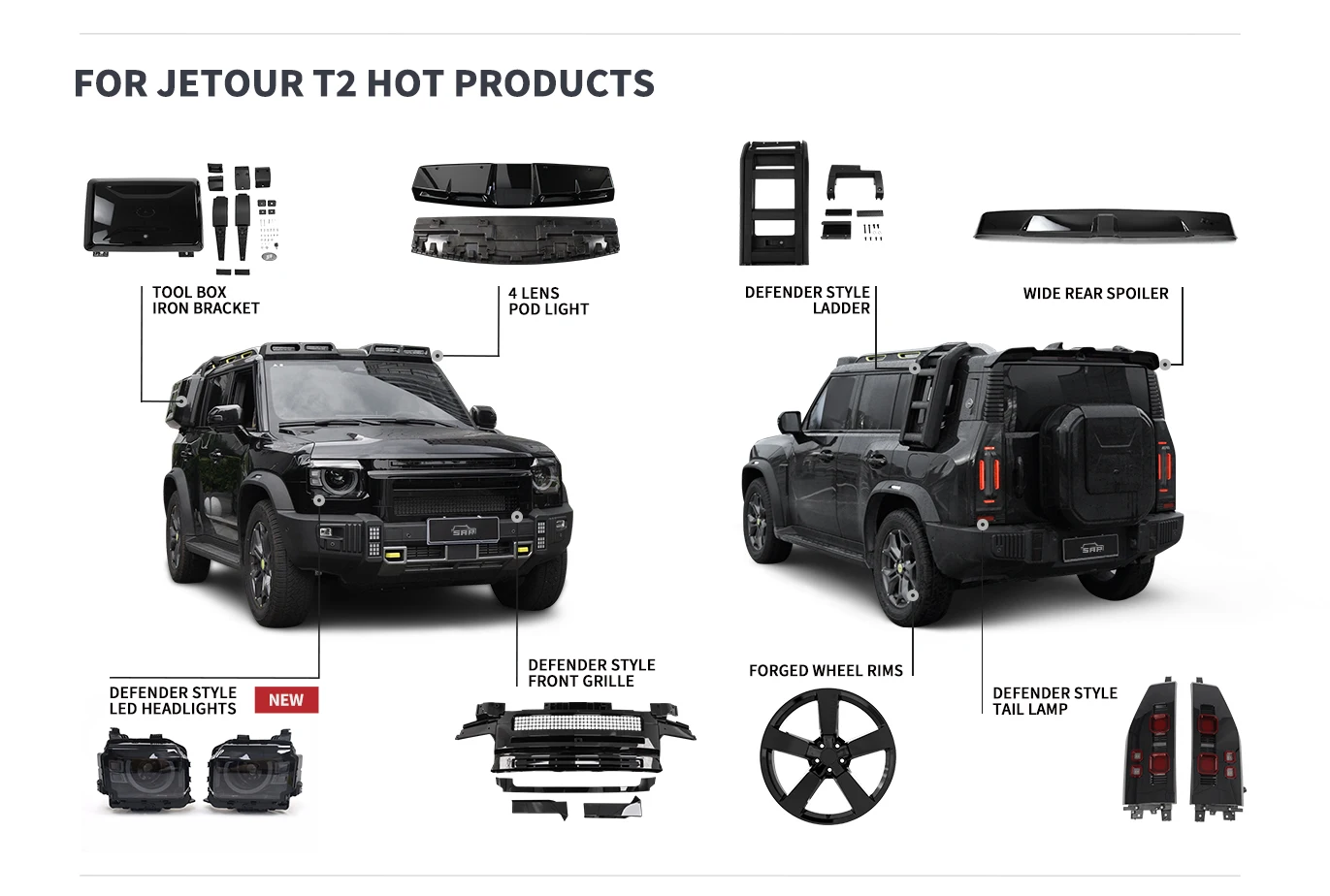 Shamo Auto Parts Bodykit Modification Kit Rear Spoiler Front Bumper ...