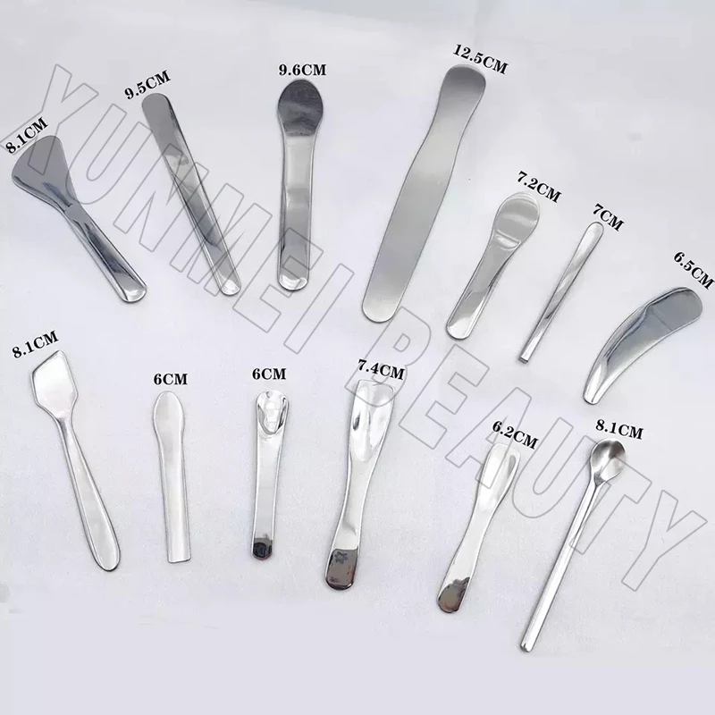 Custom Engraving Logo 304 Stainless Steel Spetula Face Skincare Spoon ...